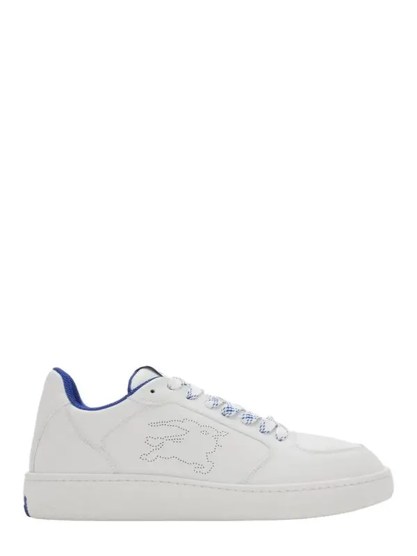 Burberry Logo Perforated Lace-up Sneakers - White