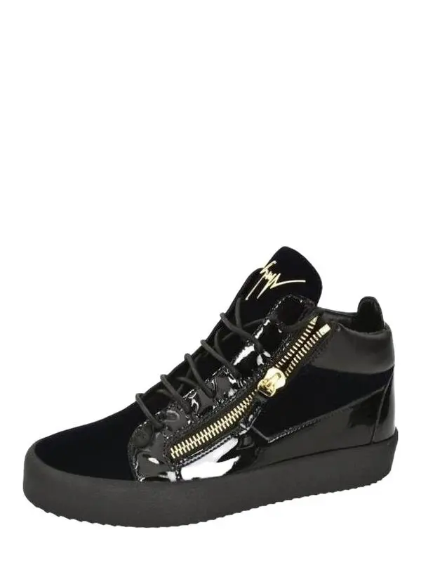 GIUSEPPE ZANOTTI Splicing Platform Sole Casual Sneakers - Black