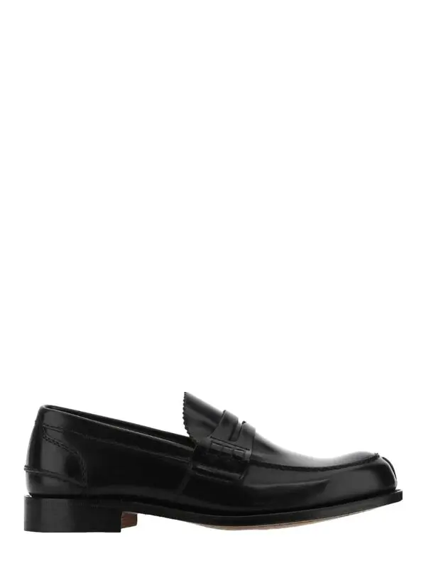 Church's Penny-slot Round Toe Loafers - Black