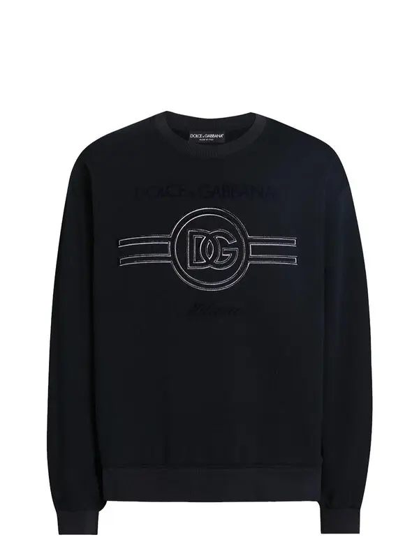 Dolce & Gabbana Embroidered Crewneck Sweatshirt - Blue