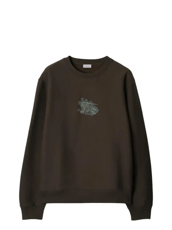 Burberry Long Sleeve Crewneck Sweatshirt With Emblem - Shadow