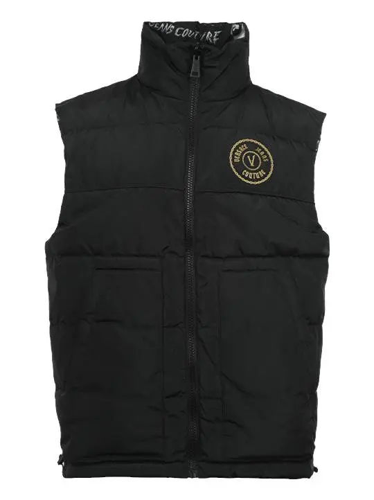 Versace Quilted Reversible Vest - Black