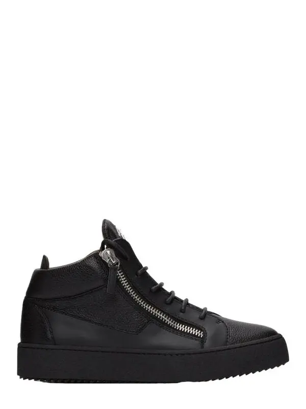 GIUSEPPE ZANOTTI High-top Leisure Sneakers With Zip Detailing - Black