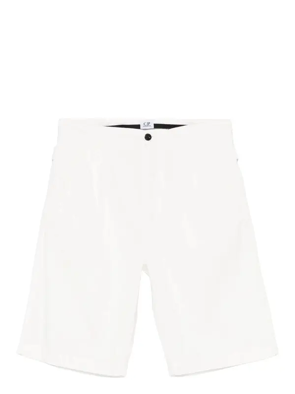 C.P. COMPANY Bermuda Shorts With Button And Zipper Closure - White