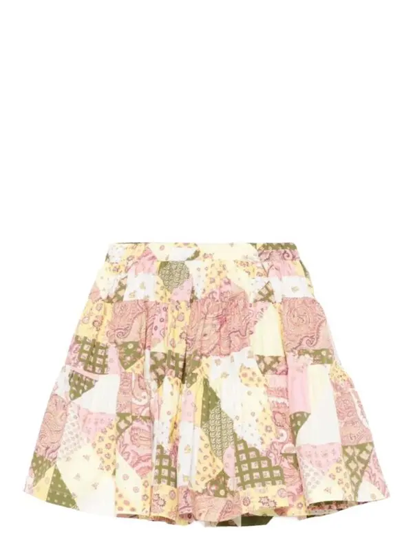 Etro Mixed Print Midi Skirt - Nude