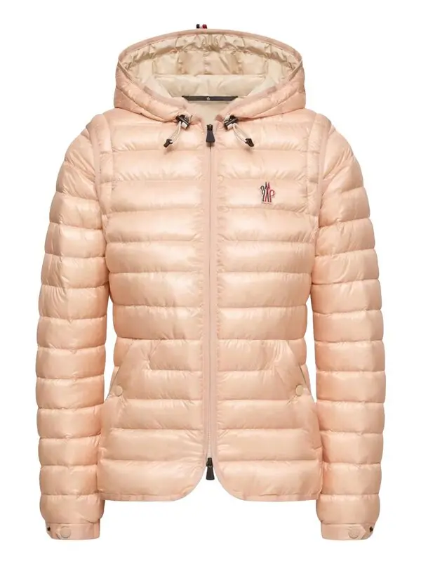 Moncler Karuras Hooded Down Jacket - Nude