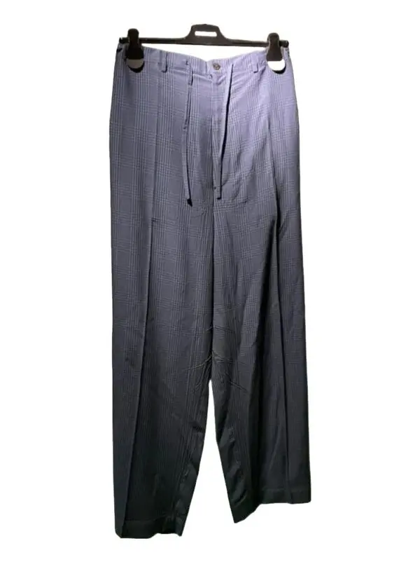 Balenciaga Fluid Tailored Plaid Pants - Black