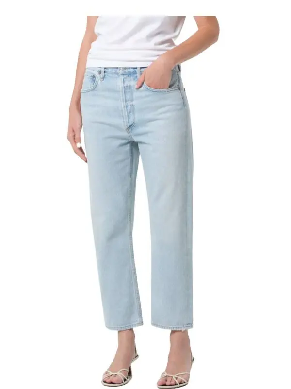 AGOLDE 90s Crop Straight-leg Jeans - Gray