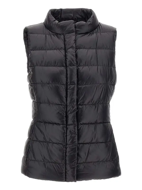 Herno Stand Collar Down Vest - Black