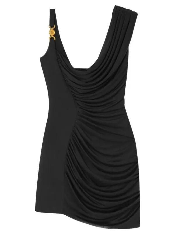 Versace Medusa-head Embellished Sleeveless Mini Dress - Black