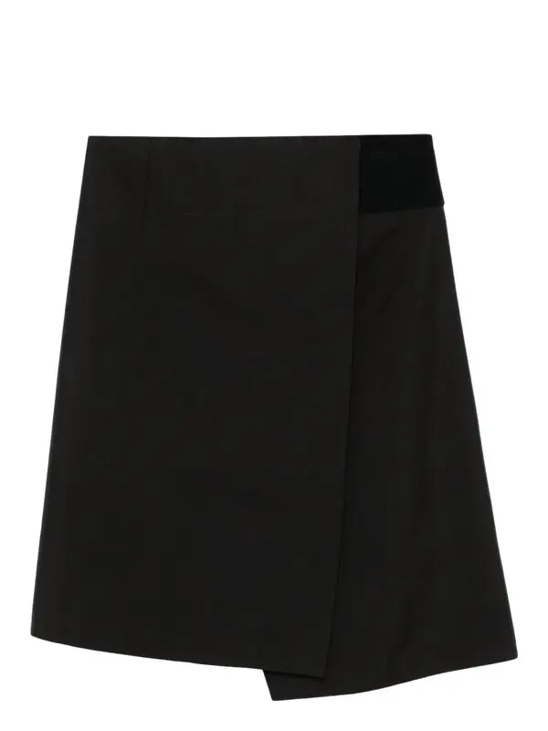 Alaïa Touch-strap Wrap Midi Skirt - Black