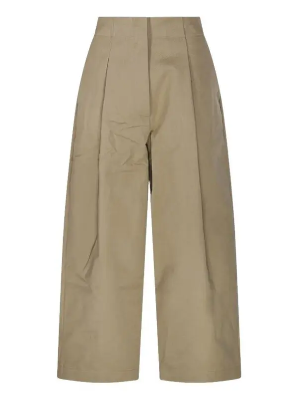 Studio Nicholson Dordoni Pleated Wide Leg Trousers - Nude