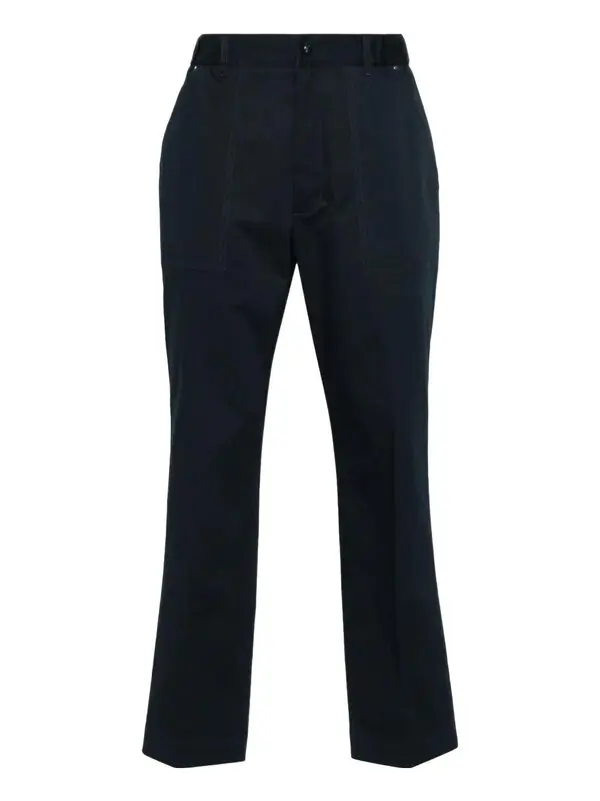 Moncler Logo Patch Slim Fit Trousers - Dark Blue