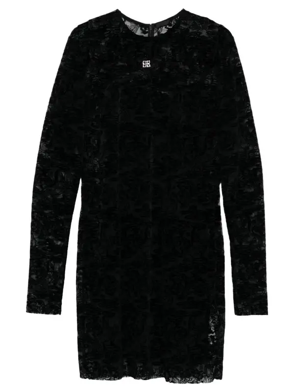 Givenchy Botanical-motif Mini Dress - Black