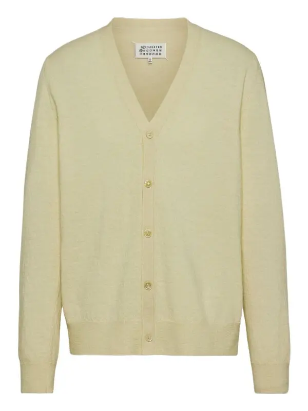 MAISON MARGIELA Elbow Patch Wool Cardigan - Nude