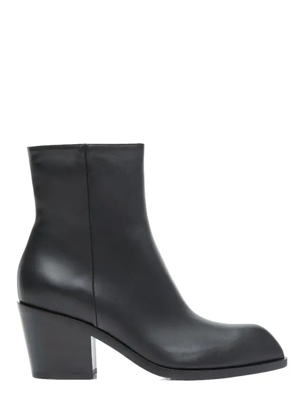 GIANVITO ROSSI Leather Ankle Boots - Black