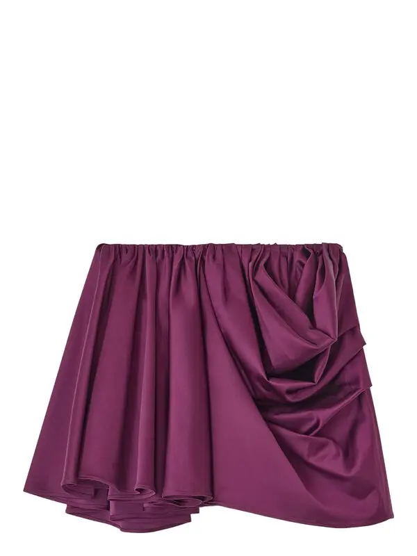 GANNI Draped Mini Skirt - Lavender