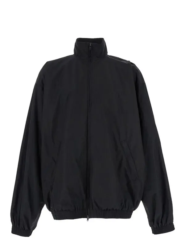 Balenciaga Tape Logo High-neck Jacket - Black