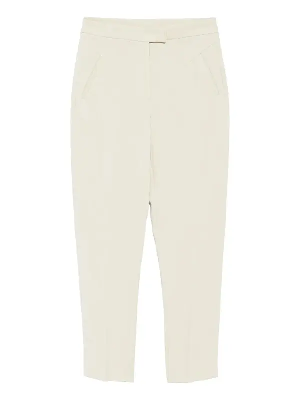 Patrizia Pepe Slim Fit Tailored Trousers - White