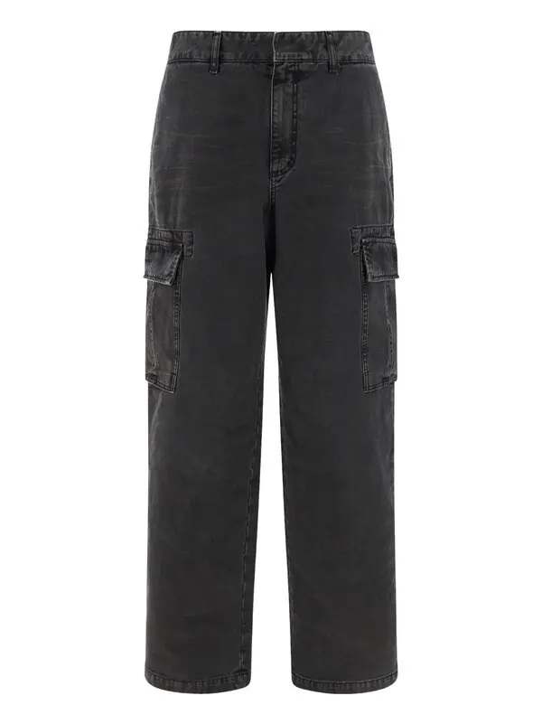 Givenchy 4g Embroidered Straight-leg Cargo Pants - Black