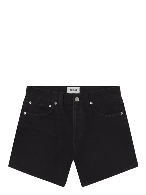 AGOLDE Parker Long High-rise Denim Shorts - Black