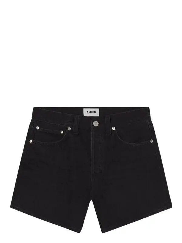 AGOLDE Parker Long High-rise Denim Shorts - Black
