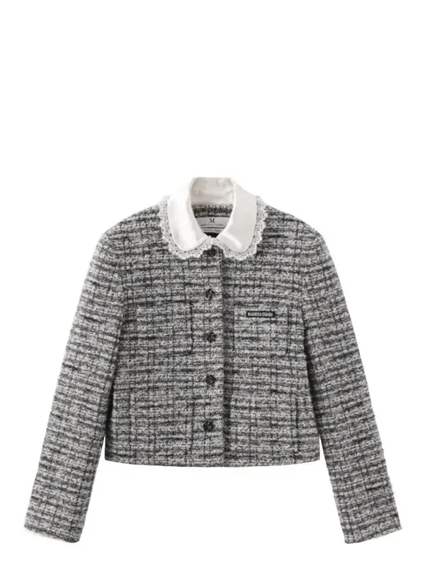 Marissa Chiara Lace Trim Jacket - Grey