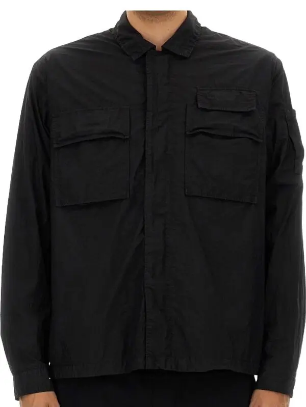 C.P. COMPANY Lens Detail Knitwear Casual Jacket - Black