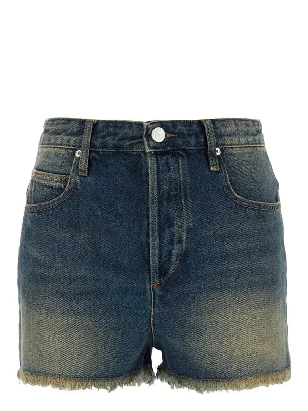 Isabel Marant Étoile Lesia Denim Mini Shorts - Black