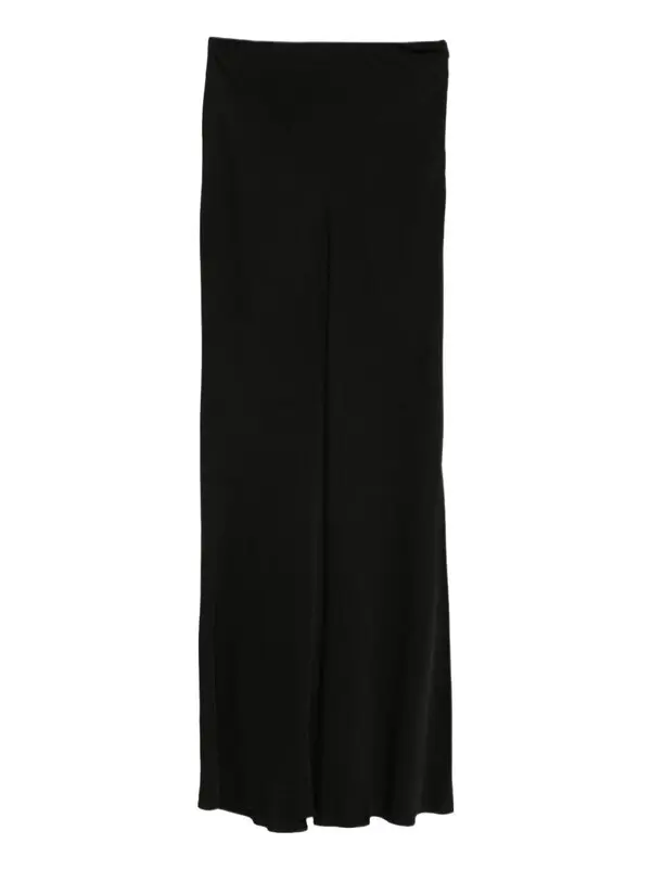 TWINSET Maxi Skirt With Logo Plaque - Black