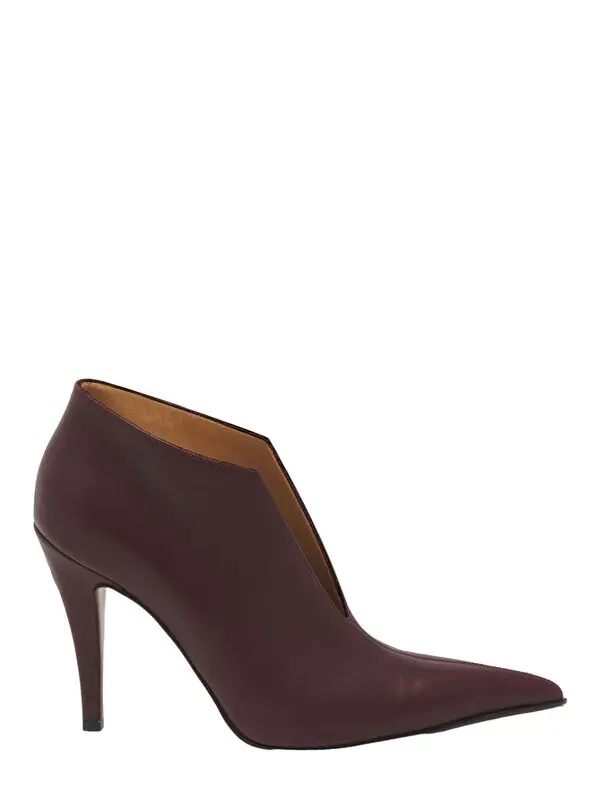 Alexander McQueen Pointed-toe Heeled Pumps With Oblique Details - Bordeaux Red
