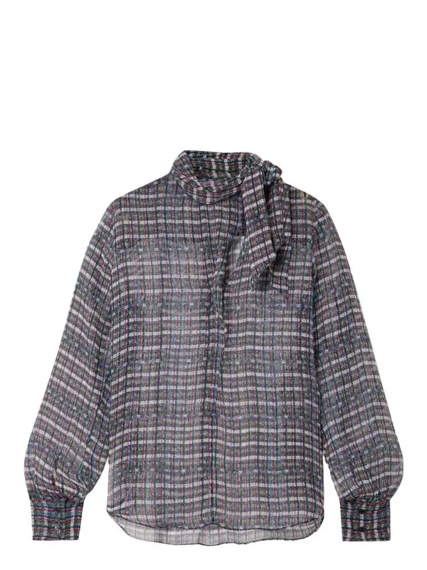 Isabel Marant Étoile Geona Plaid Shirt - Gray