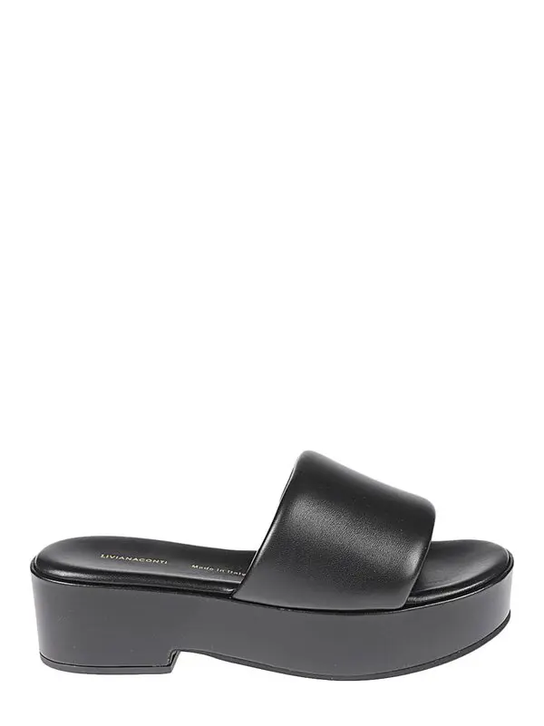 Liviana Conti Platform Slippers - Black