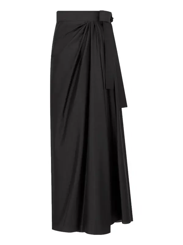 Dior Long Wrap Skirt - Black