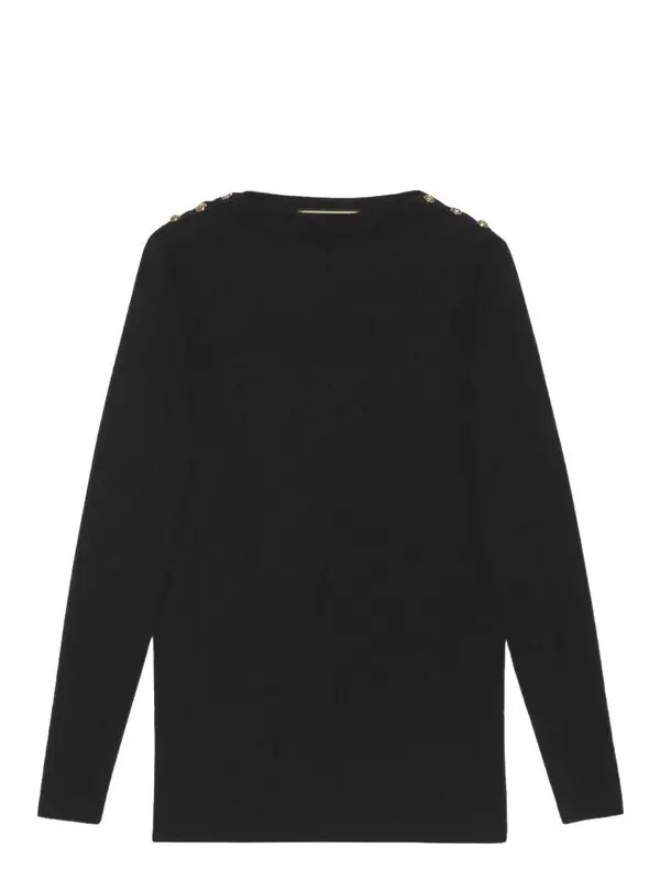 Gucci Rib Stitched Top - Black