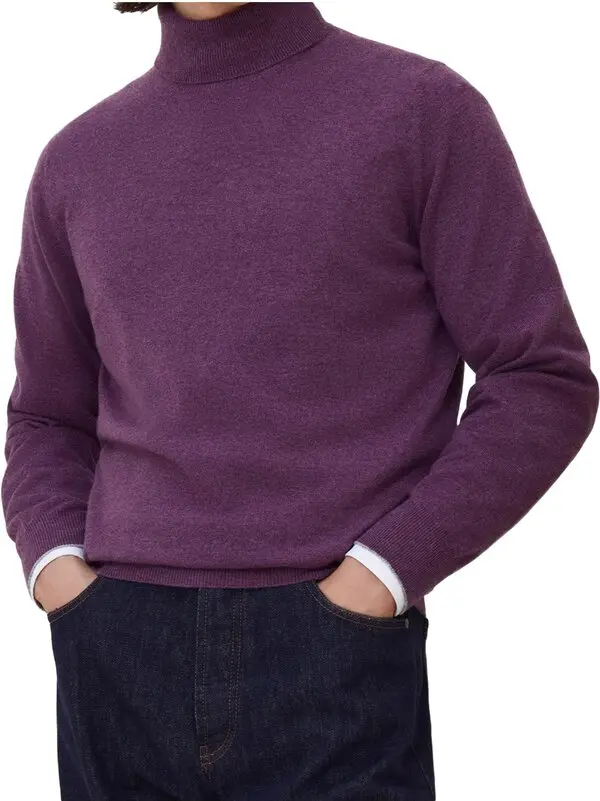 Brunello Cucinelli Roll Neck Knitted Sweater - Purple