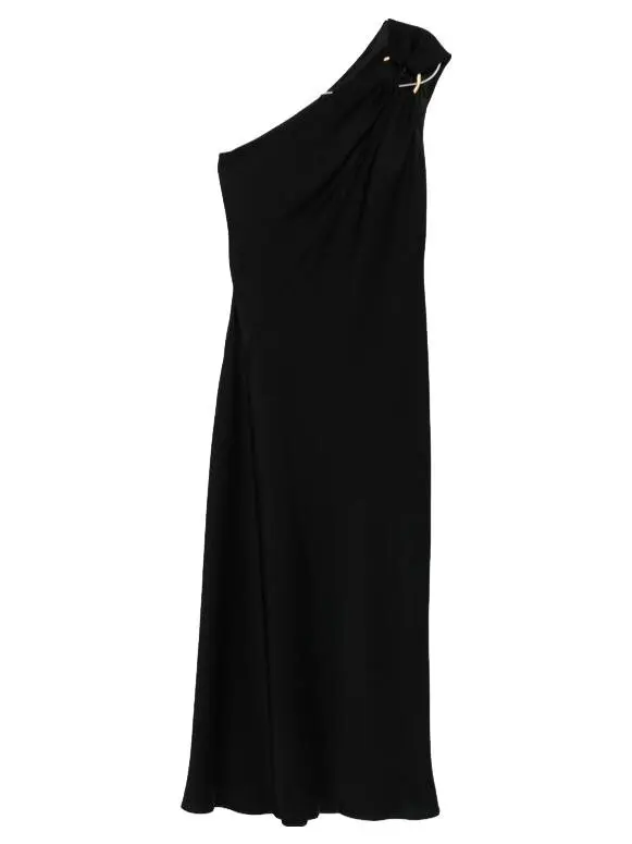 Max Mara One Shoulder Sleeveless Dress - Black