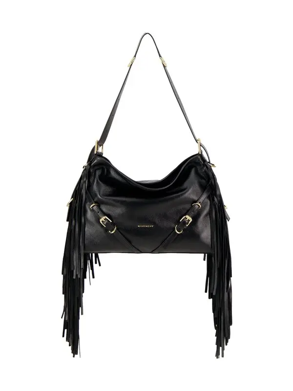 Givenchy Voyou Medium Shoulder Bag With Tassel Detail - Black