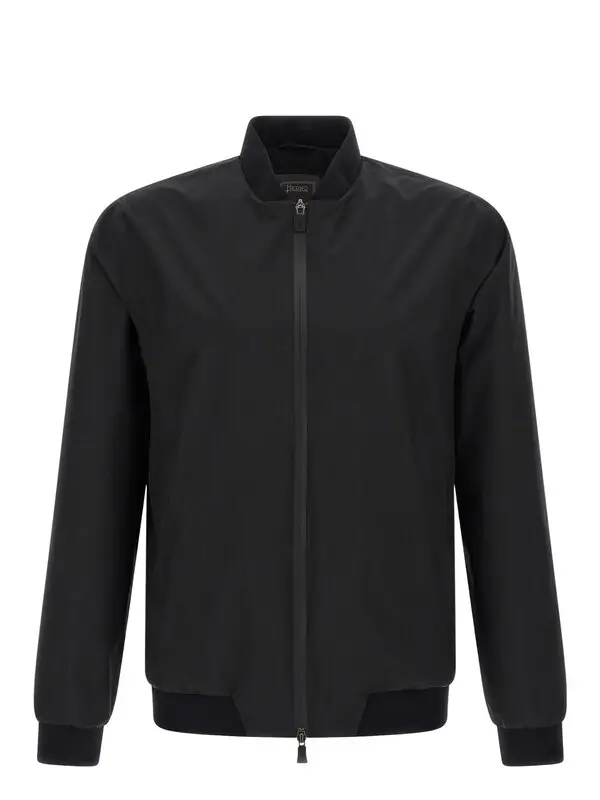 Herno Zip-up Bomber Jacket - Black