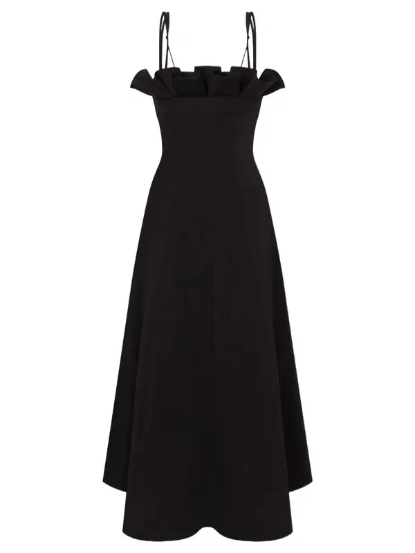 Philosophy Di Lorenzo Serafini Ruffled Midi Dress - Black