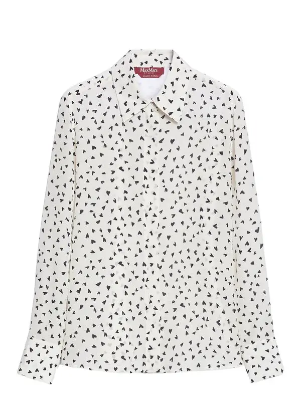 Max Mara All-over Printed Long-sleeved Shirt - Ivory
