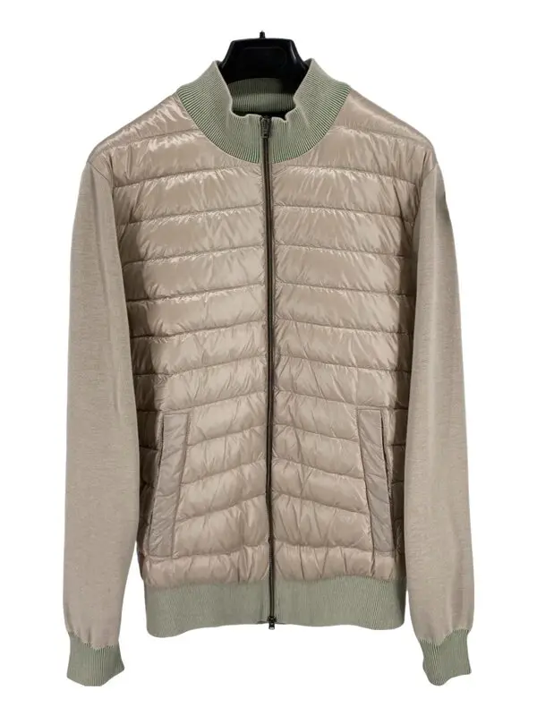 Herno Zip-up Quilted Bomber Jacket - Nude