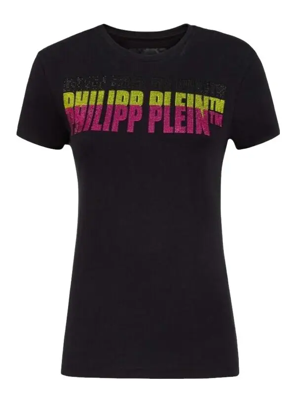 Philipp Plein Embellished Logo T-shirt - Black