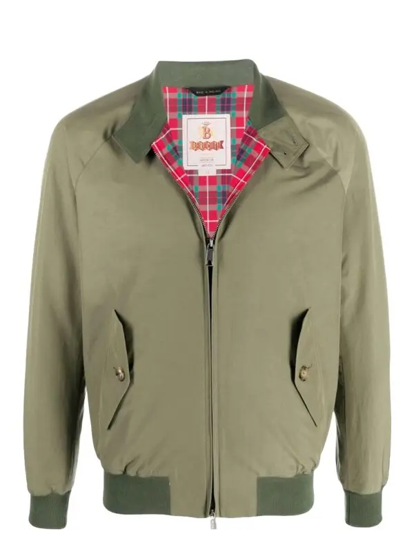 BARACUTA G9 Harrington Zip-up Bomber Jacket - Khaki