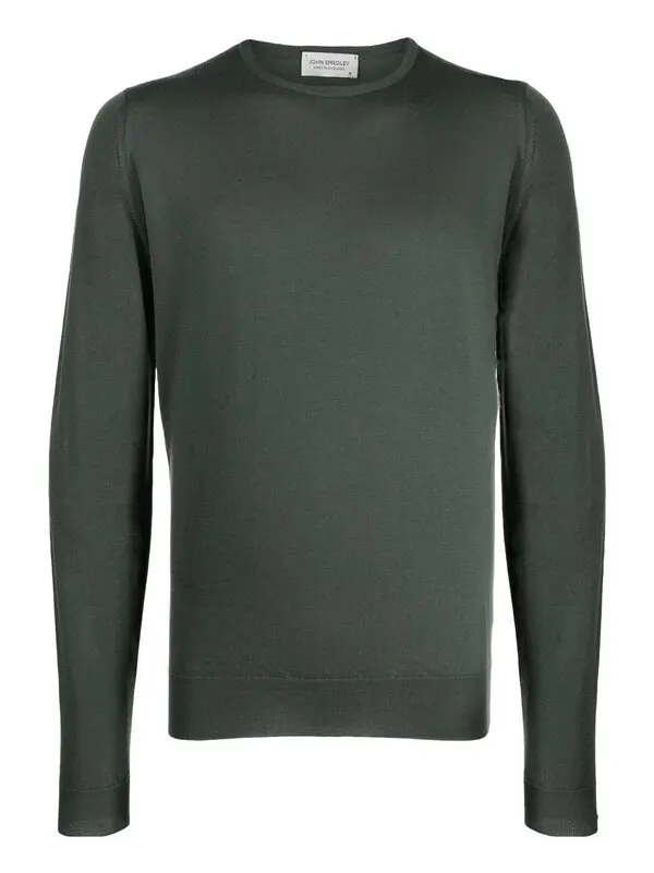 John Smedley Lundy Crewneck Knitwear - Forest Green