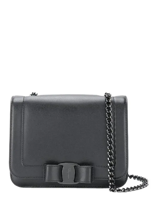 FERRAGAMO Vara Rainbow Small Shoulder Bag - Black