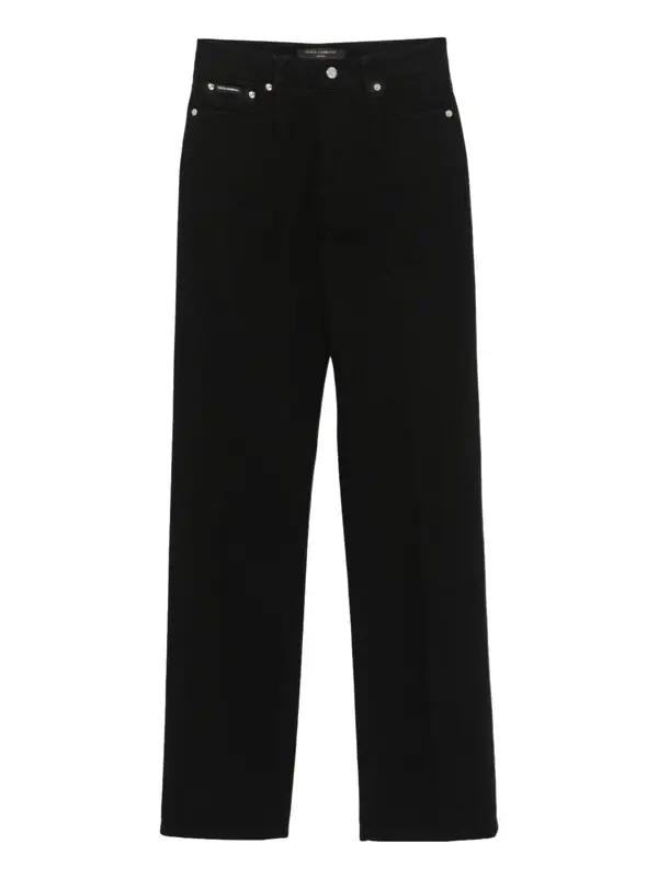Dolce & Gabbana Straight Leg Jeans - Black