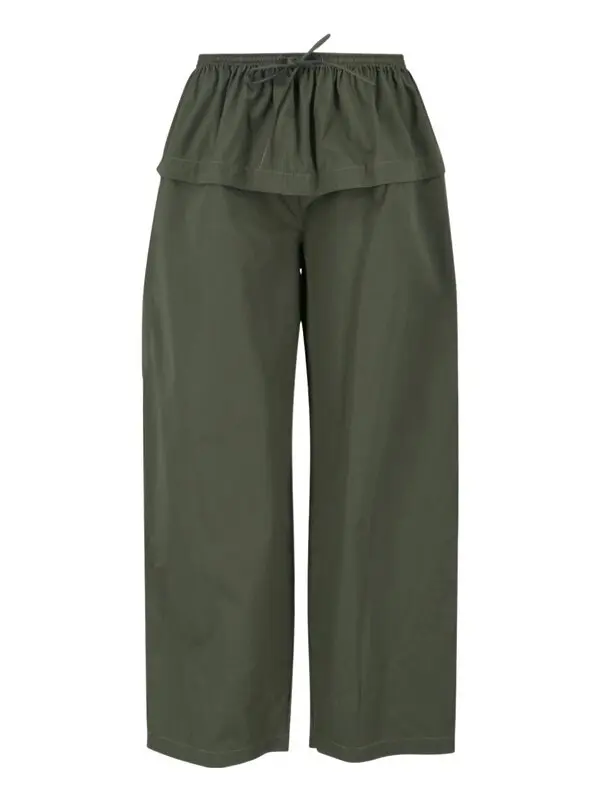 Alaïa Peplum Detailed Trousers - Black