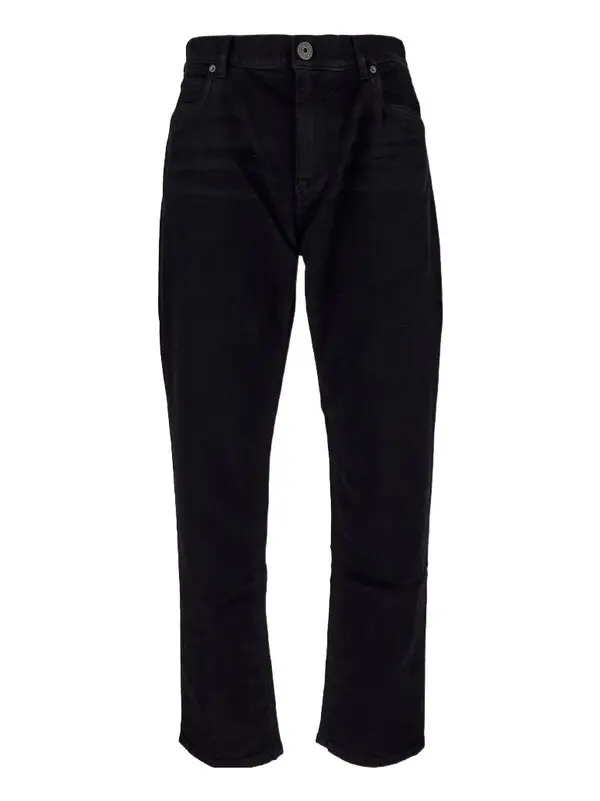 Balmain Logo Embroidered Denim Jeans - Black