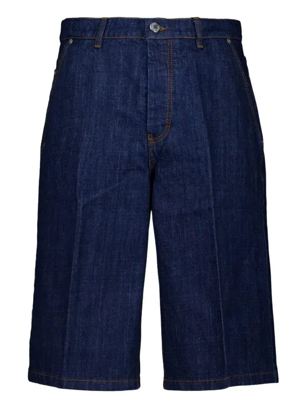 Ami Loose Denim Bermuda Shorts - Indigo